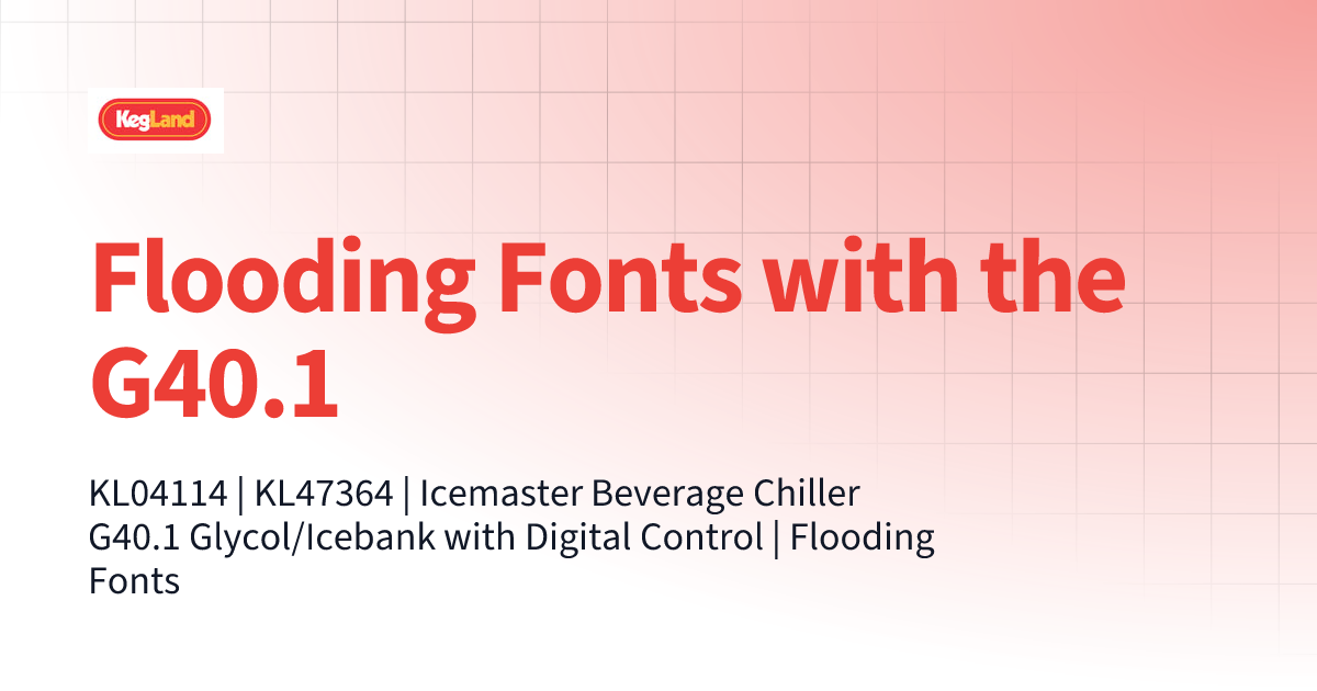 Flooding Fonts with the G40.1 | Product Documentation