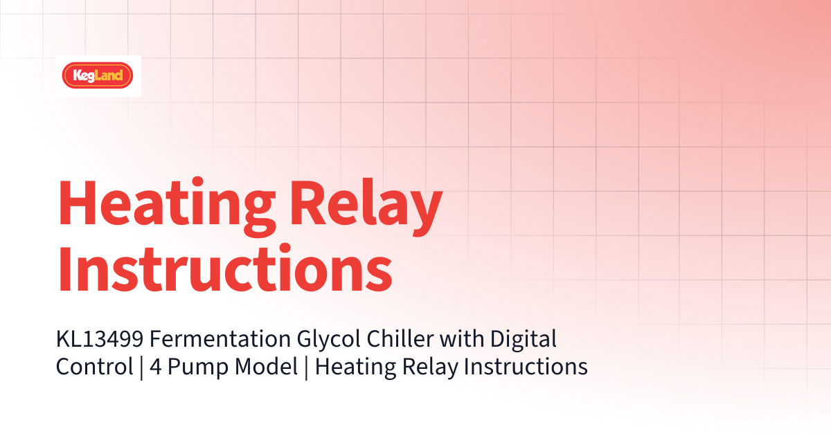 Heating Relay Instructions | Product Documentation
