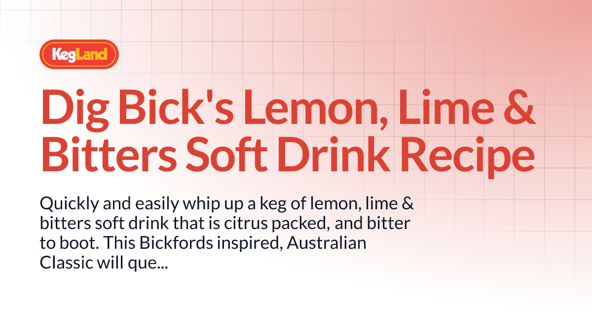 Dig Bick's Lemon, Lime & Bitters Soft Drink Recipe | Recipes